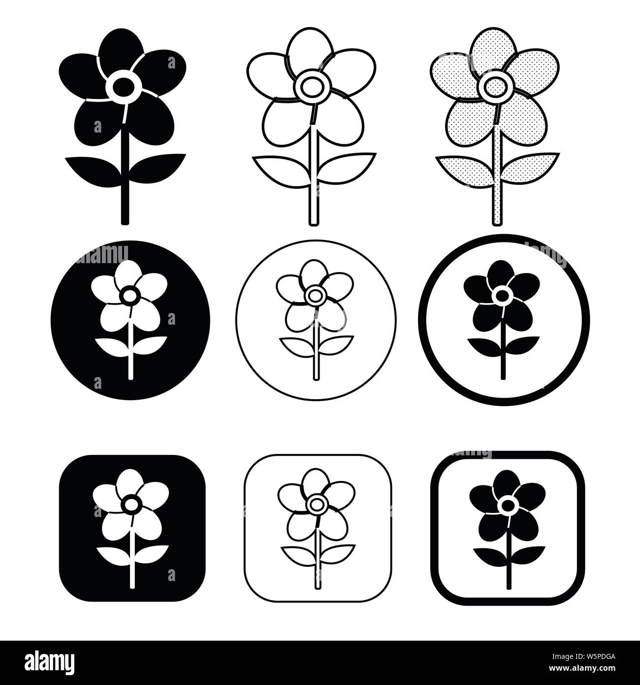 Flower icon flora sign symbol Stock Vector Image & Art - Alamy