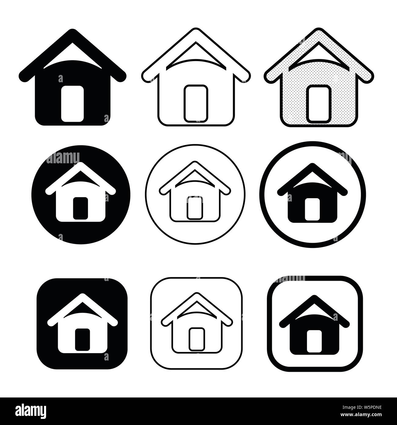 simple house symbol and home icon sign Stock Vector Image & Art - Alamy