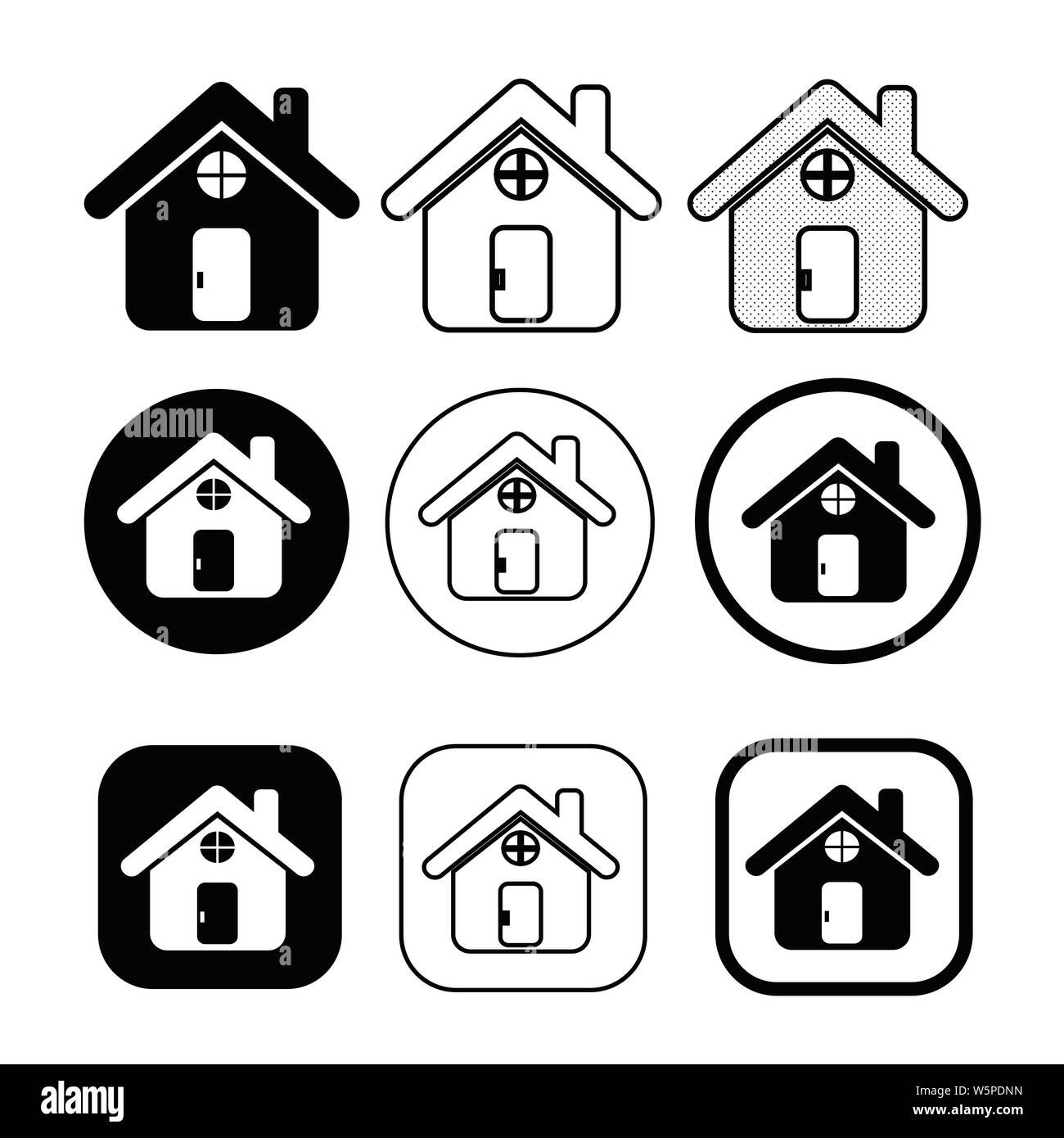 simple house symbol and home icon sign Stock Vector Image & Art - Alamy