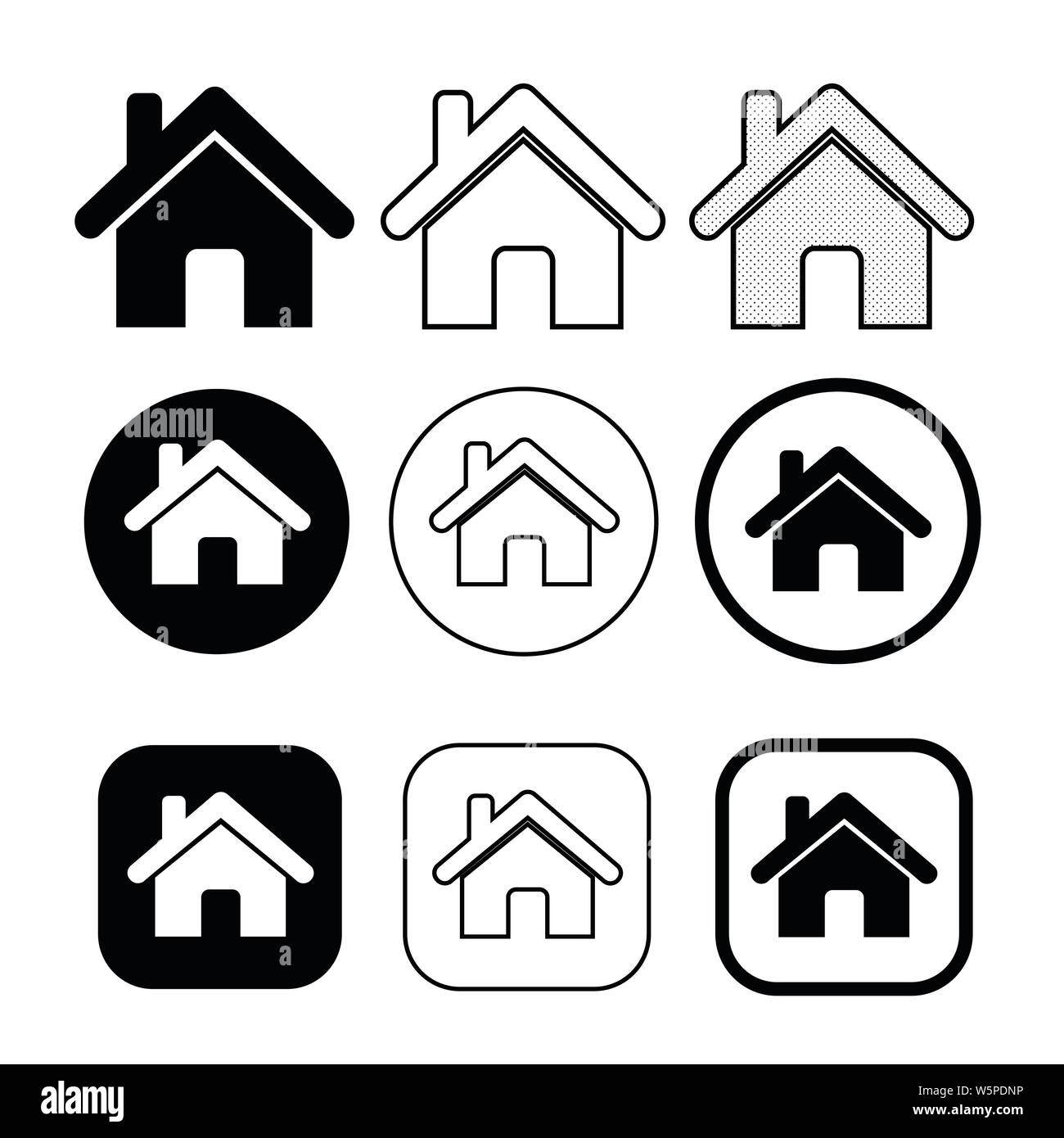simple house symbol and home icon sign Stock Vector Image & Art - Alamy