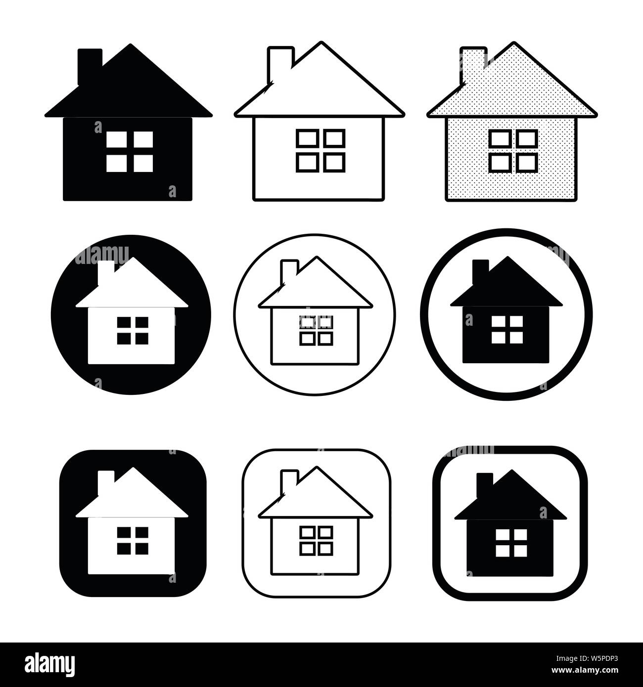 simple house symbol and home icon sign Stock Vector Image & Art - Alamy