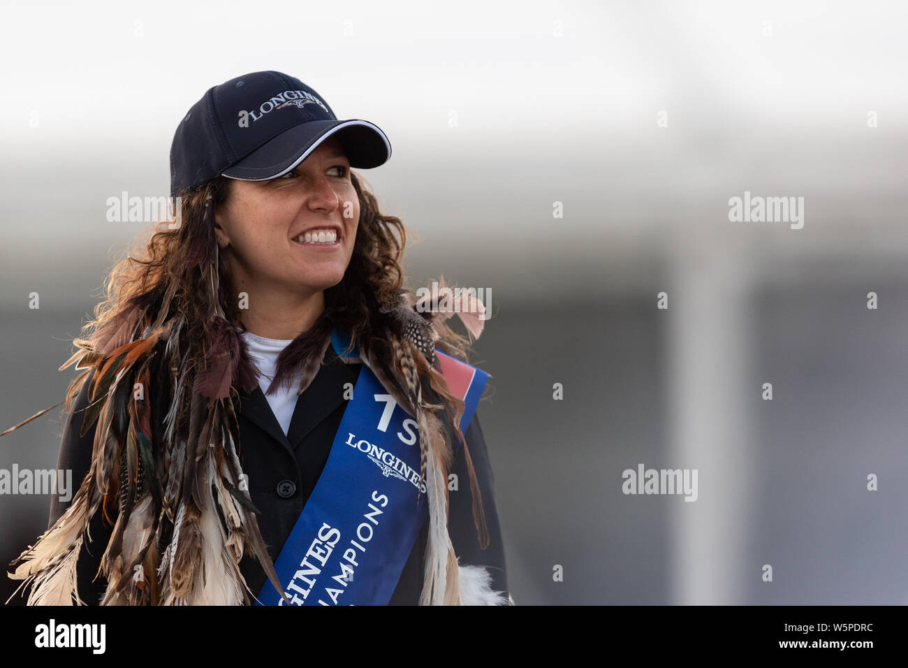 Danielle Goldstein poses during an awarding ceremony after the CSI5 1 ...