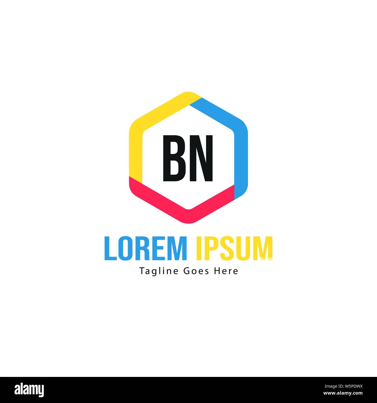 Bn logo design hi-res stock photography and images - Alamy