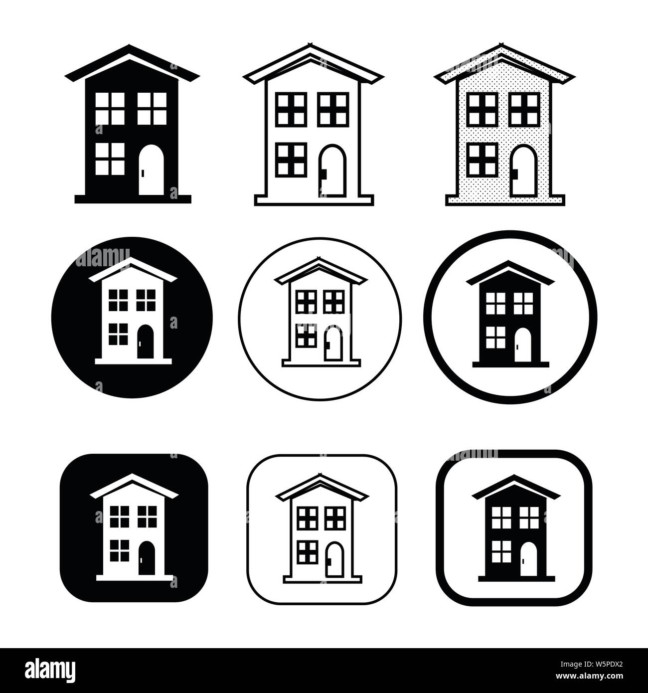 simple house symbol and home icon sign Stock Vector Image & Art - Alamy