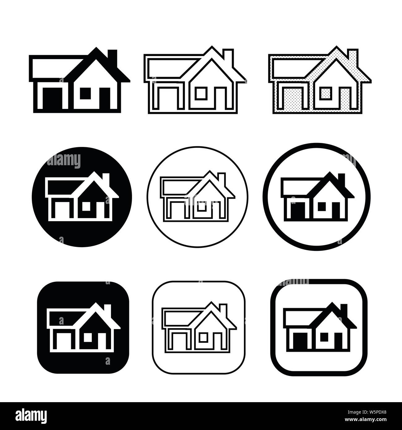 simple house symbol and home icon sign Stock Vector Image & Art - Alamy