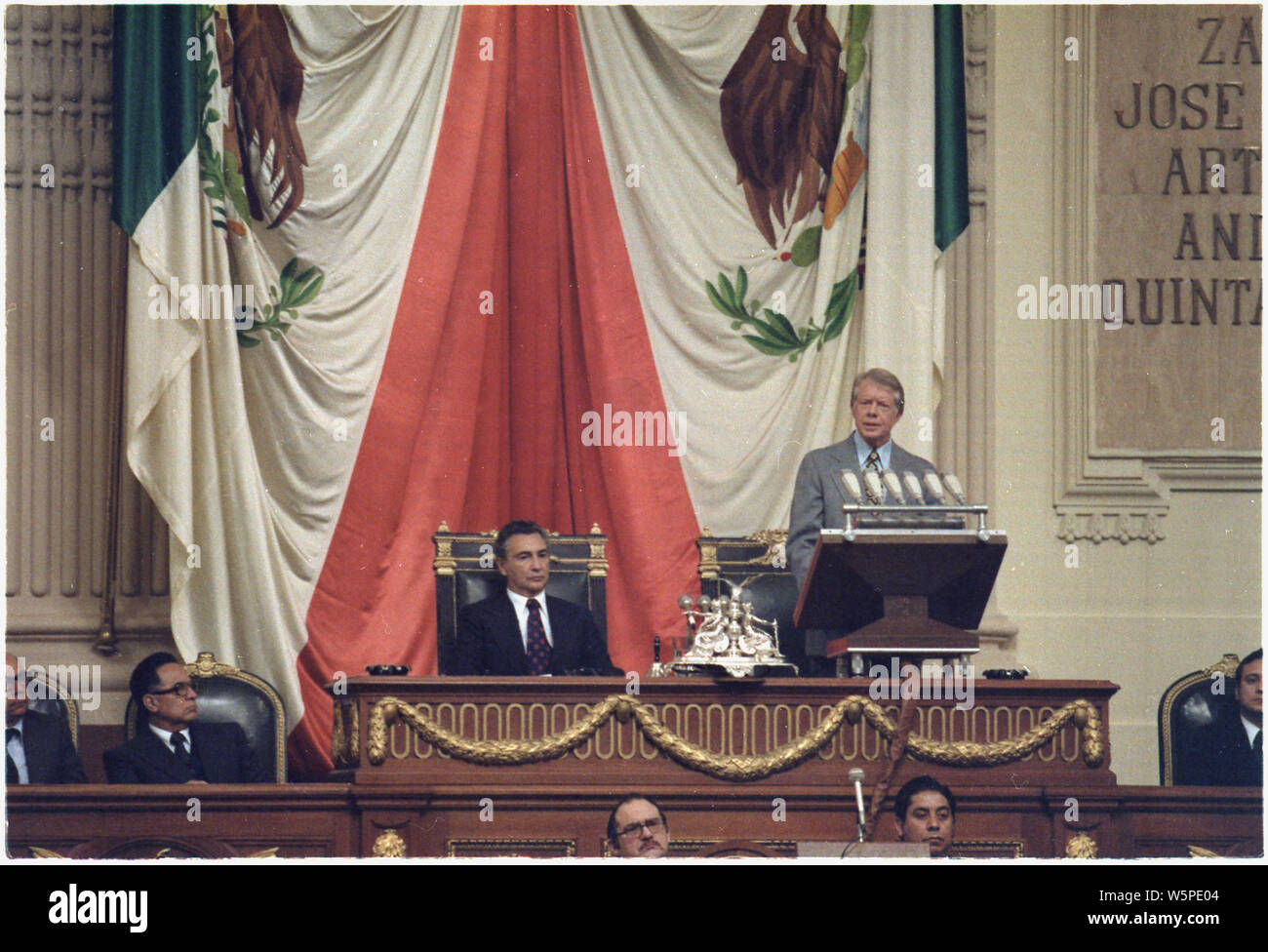 Jimmy Carter speaks to the Mexican Congress during state visit to ...