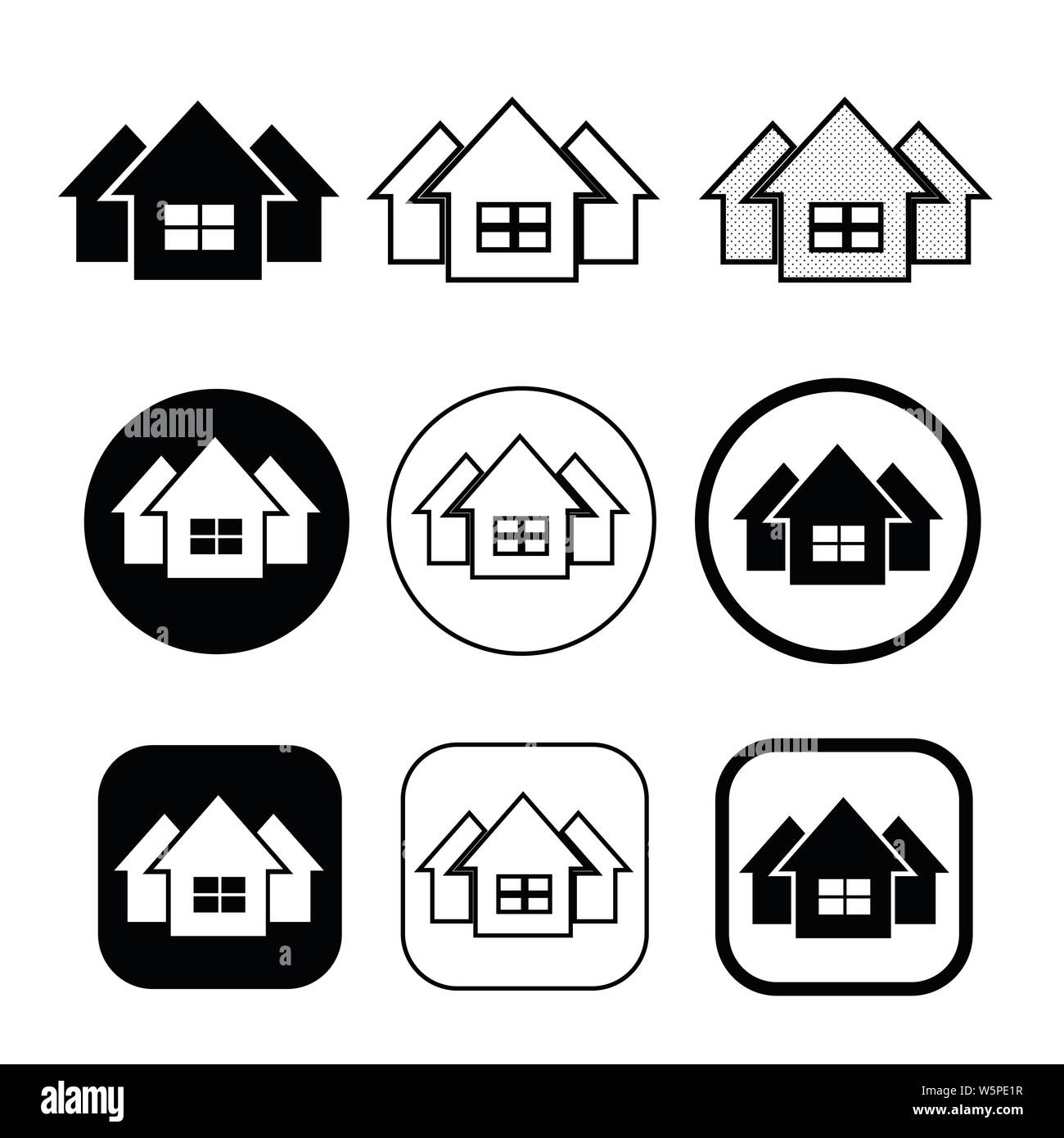 simple house symbol and home icon sign Stock Vector Image & Art - Alamy
