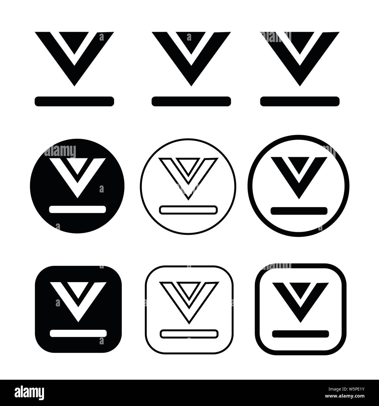 set of simple sign download icon Stock Vector Image & Art - Alamy