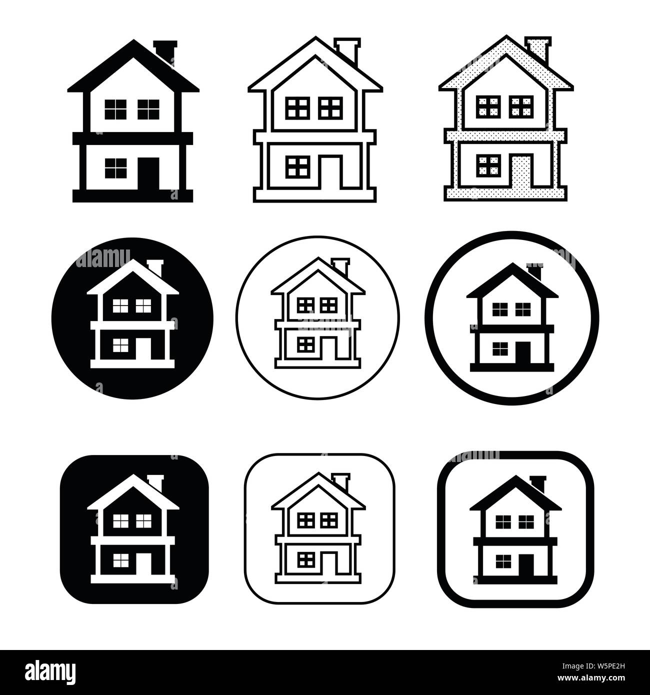 simple house symbol and home icon sign Stock Vector Image & Art - Alamy
