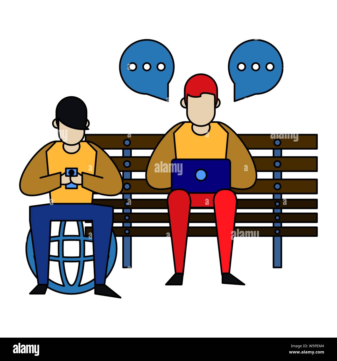 social media network chatting cartoon Stock Vector Image & Art - Alamy