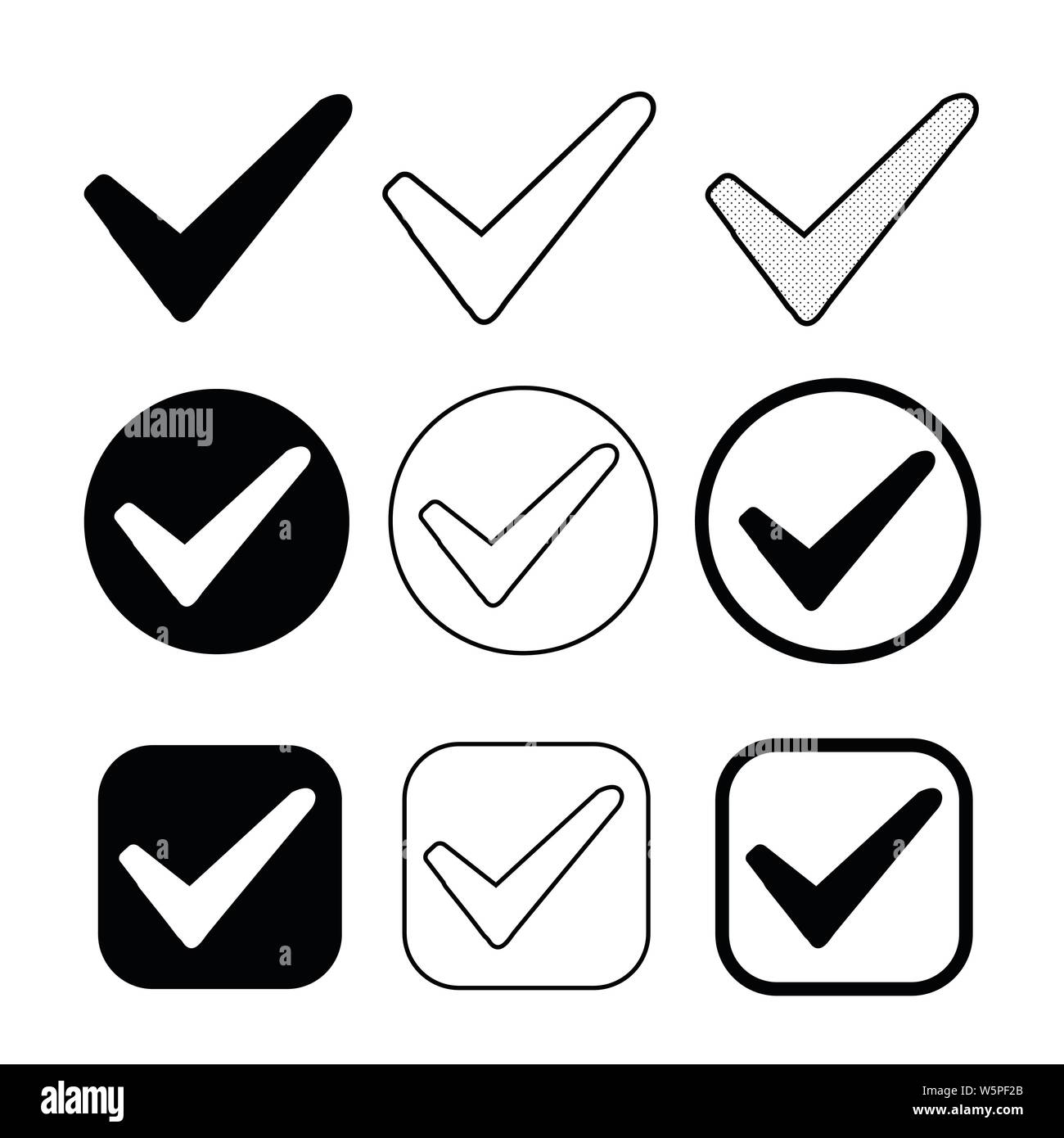 Simple Tick icon accept approve sign Stock Vector Image & Art - Alamy