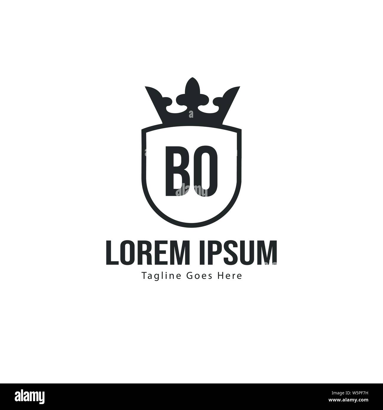 BO Letter Logo Design. Creative Modern BO Letters Icon Illustration ...