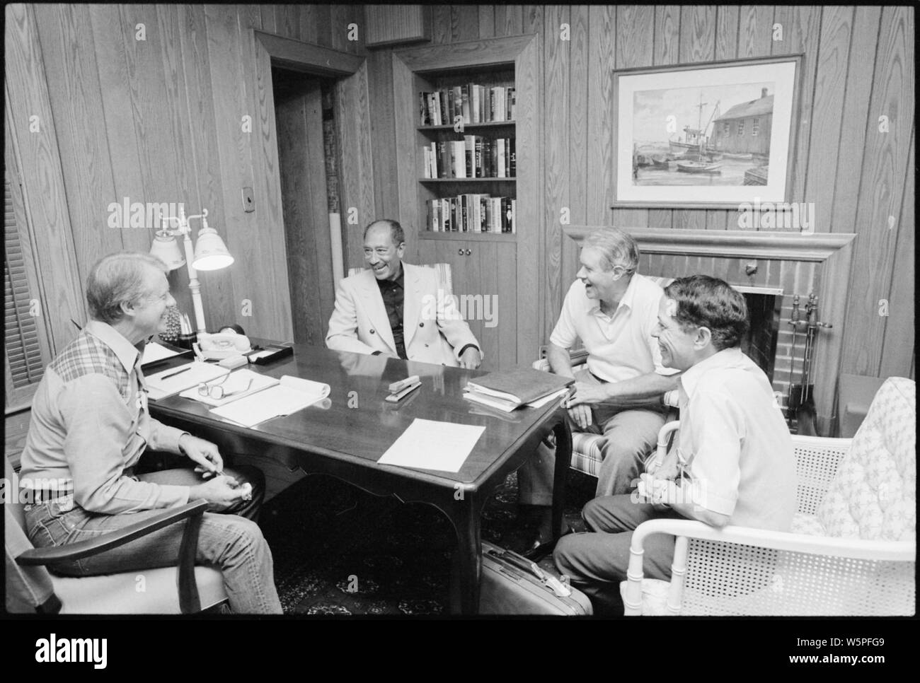 Jimmy Carter, Anwar Sadat, Cyrus Vance and Boutros Boutros-Ghali at ...