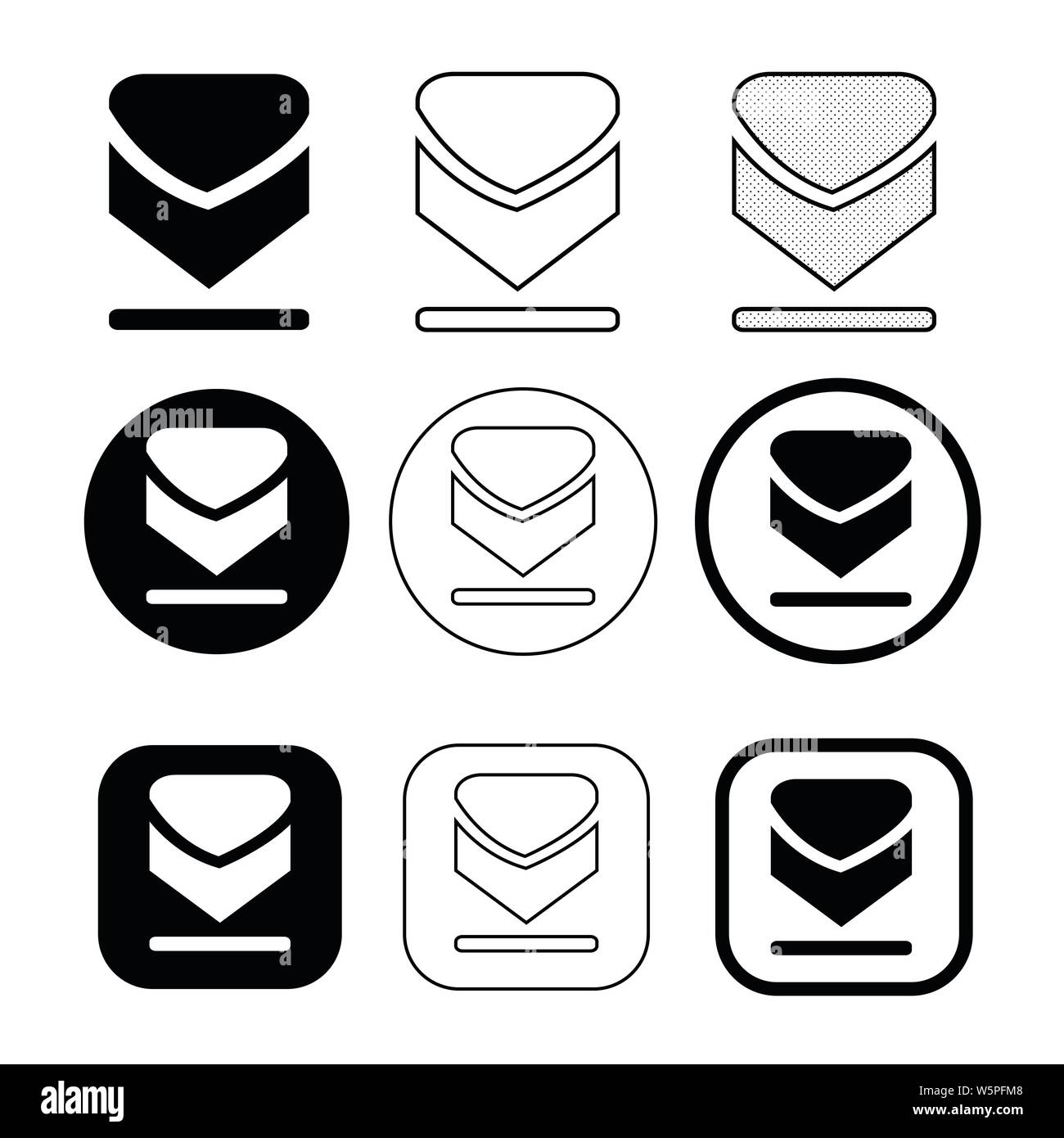 set of simple sign download icon Stock Vector Image & Art - Alamy