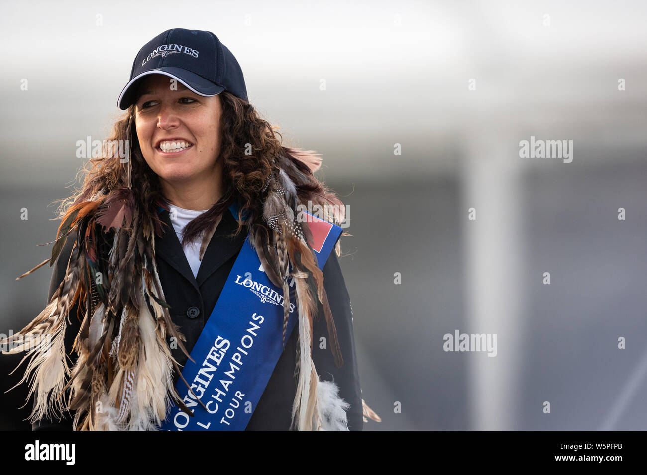Danielle Goldstein poses during an awarding ceremony after the CSI5 1 ...