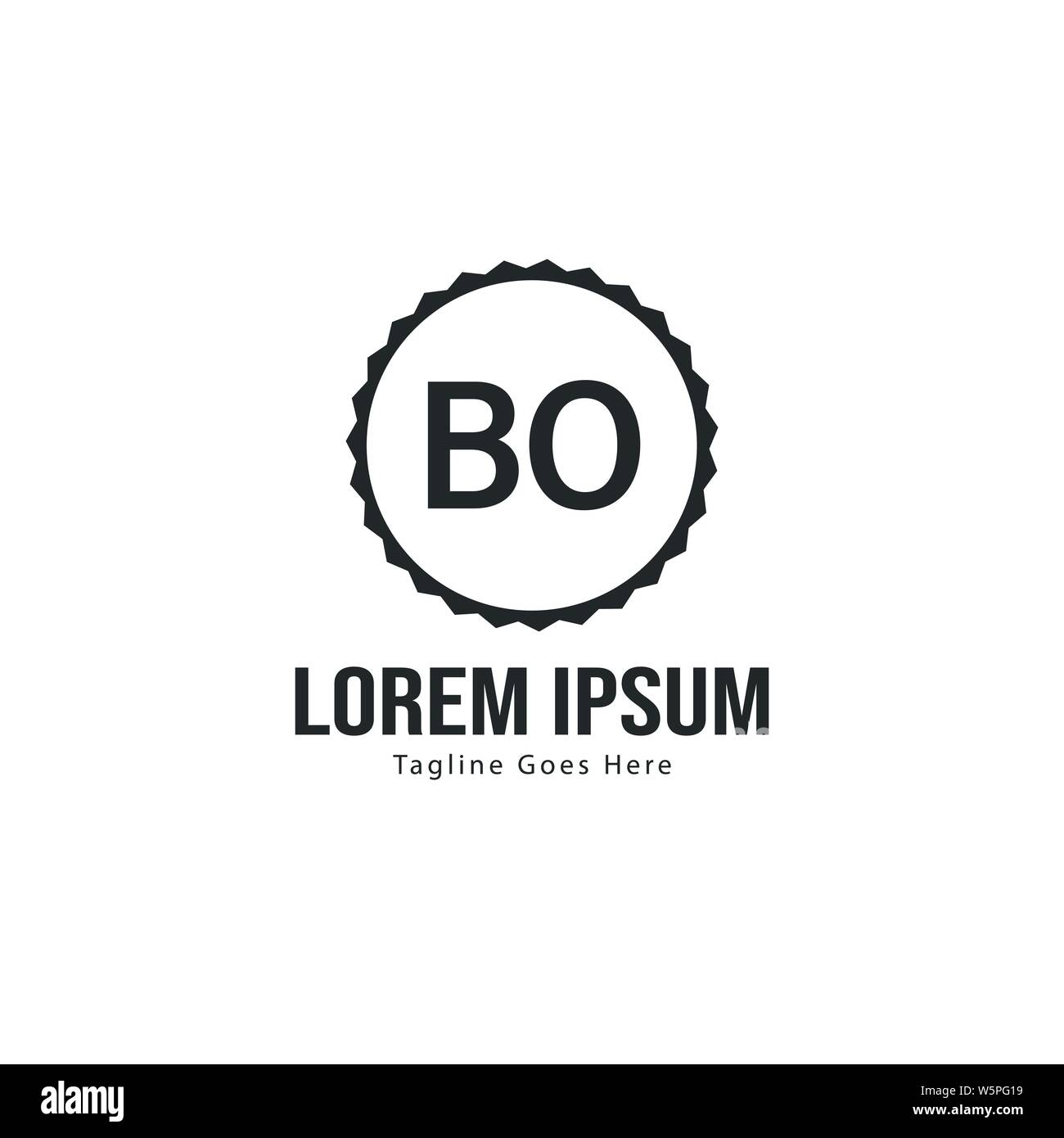 BO Letter Logo Design. Creative Modern BO Letters Icon Illustration ...