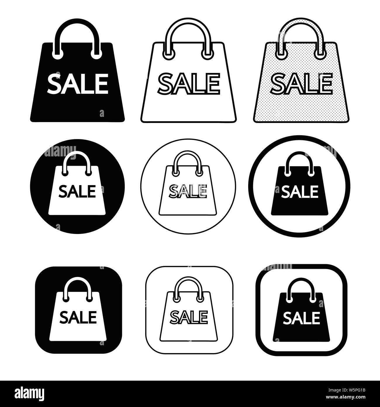 Shopping bag icon Sale package sign Stock Vector Image & Art - Alamy