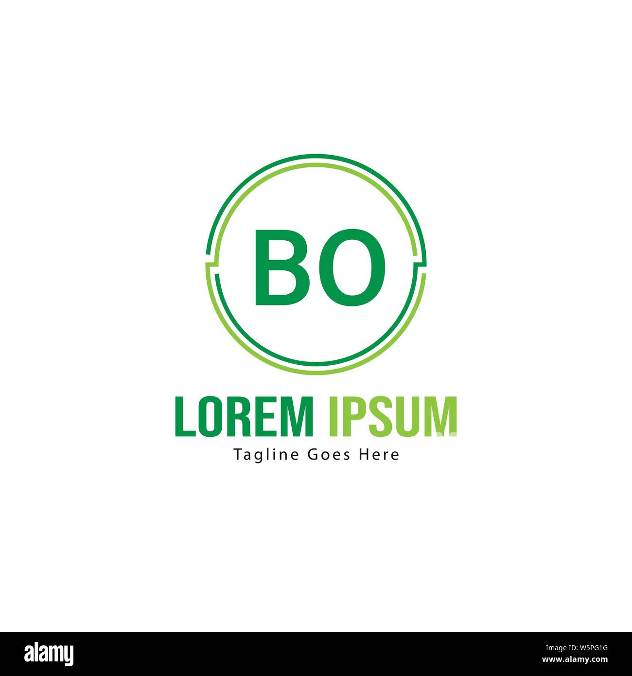 BO Letter Logo Design. Creative Modern BO Letters Icon Illustration ...
