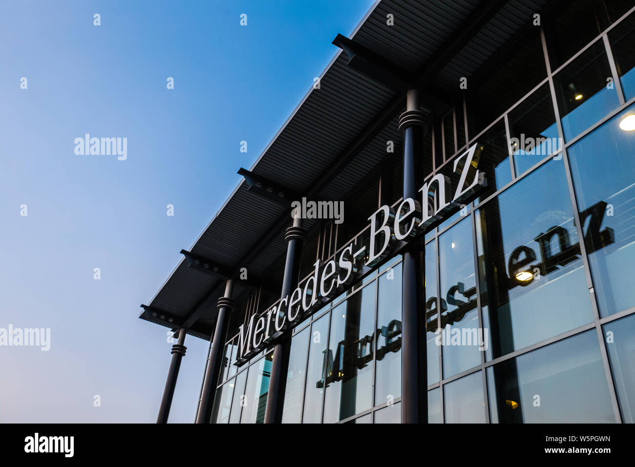 --FILE--View of a 4S dealership store of Mercedes Benz in Changchun ...