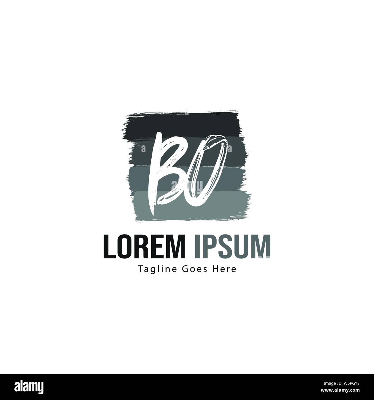 BO Letter Logo Design. Creative Modern BO Letters Icon Illustration ...