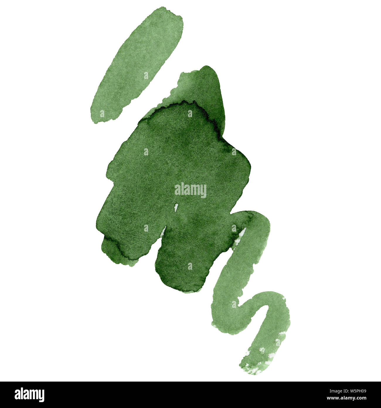 Abstract watercolor paper splash shapes isolated drawing. Illustration ...