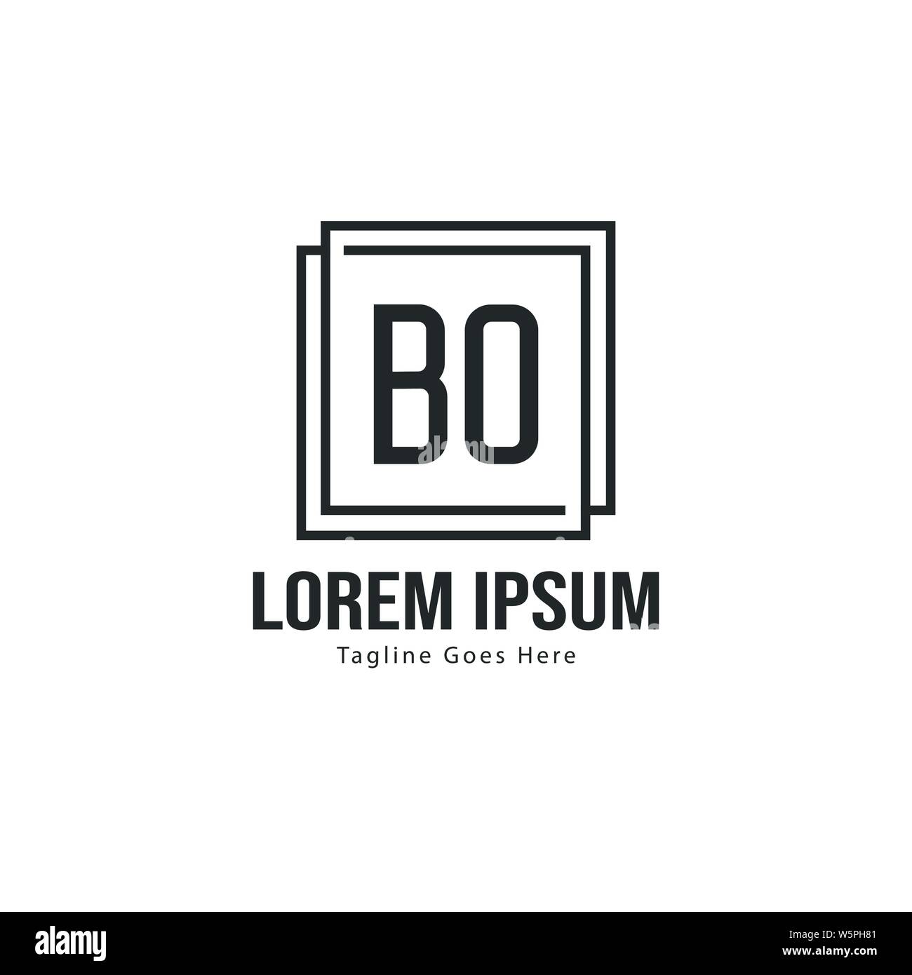 BO Letter Logo Design. Creative Modern BO Letters Icon Illustration ...
