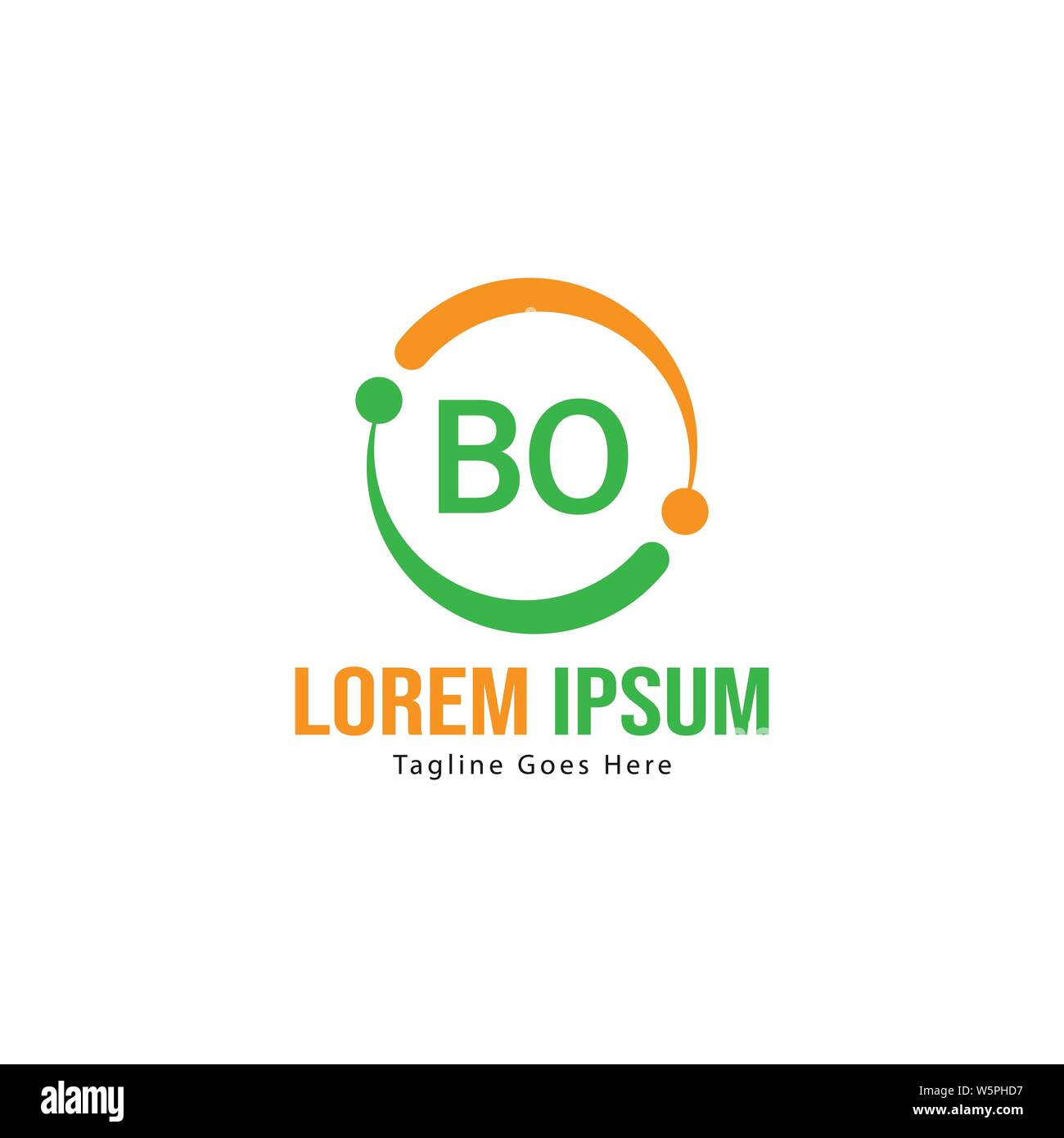 BO Letter Logo Design. Creative Modern BO Letters Icon Illustration ...