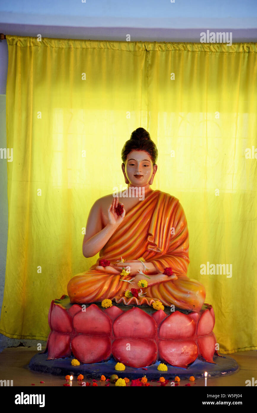 idol of Buddha Panch Ratna Buddha Vihar Valsad Gujarat India Asia Stock ...
