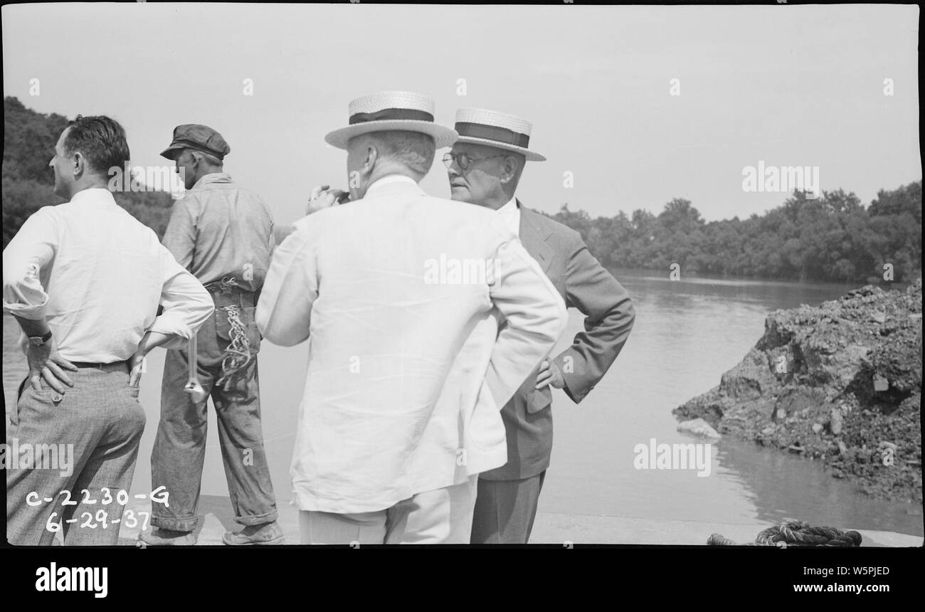 Judge Mc Reynolds and Judge Cummings at opening of lock Stock Photo - Alamy