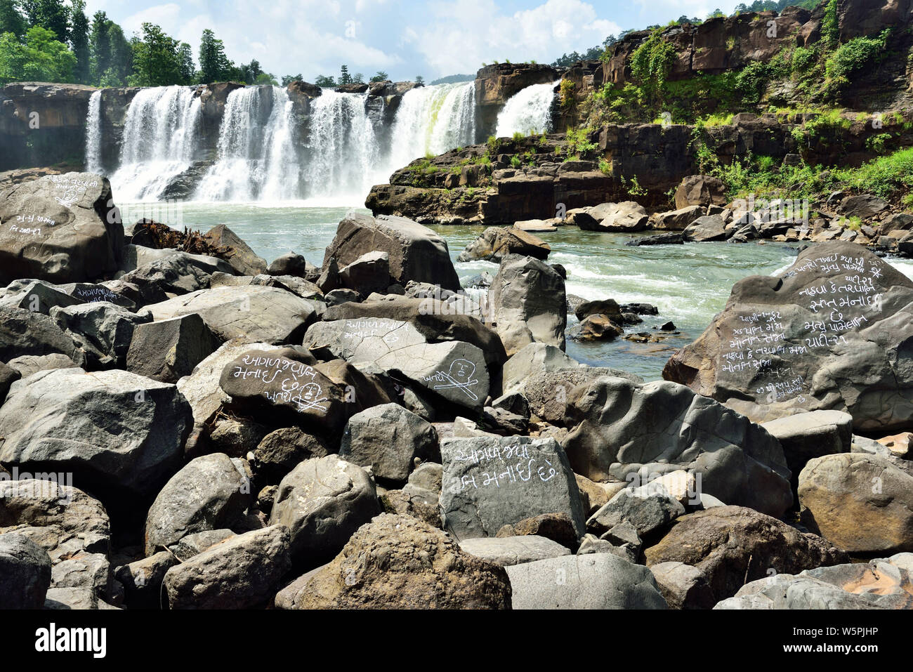 Gira waterfall Ambika river Wanarchond Saputara Gujarat India Asia ...