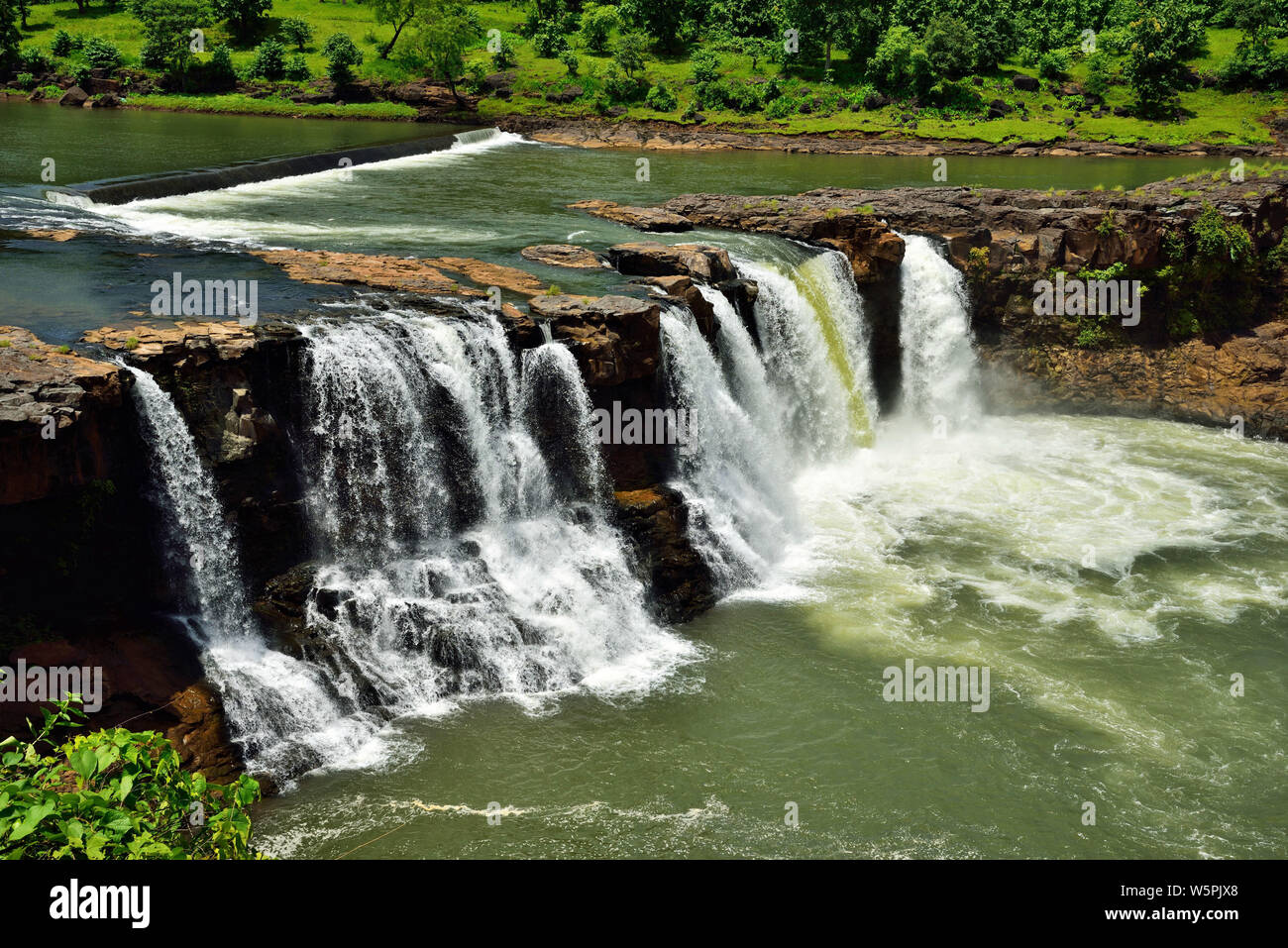 Gira waterfall Ambika river Wanarchond Saputara Gujarat India Asia ...