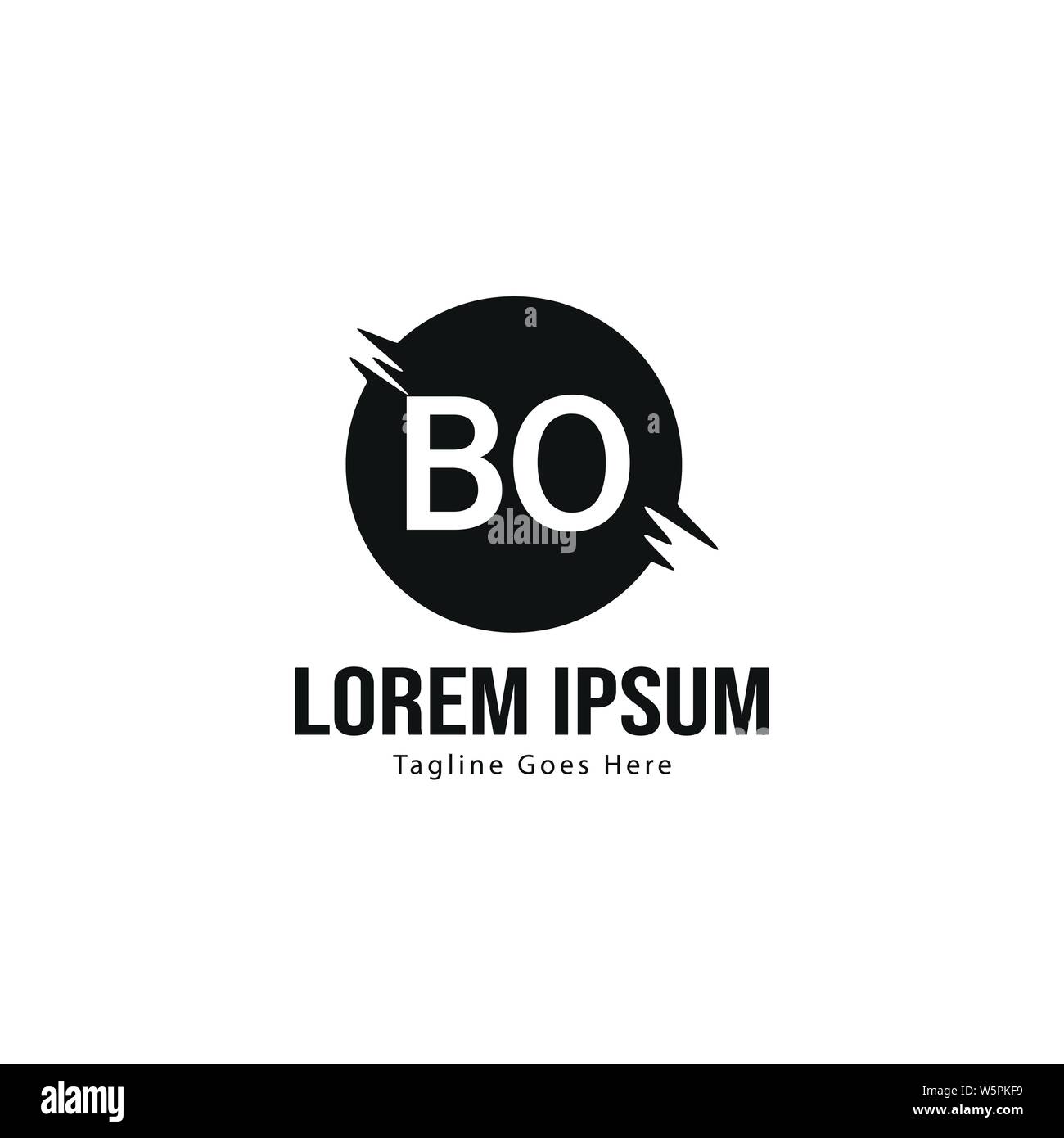 BO Letter Logo Design. Creative Modern BO Letters Icon Illustration ...