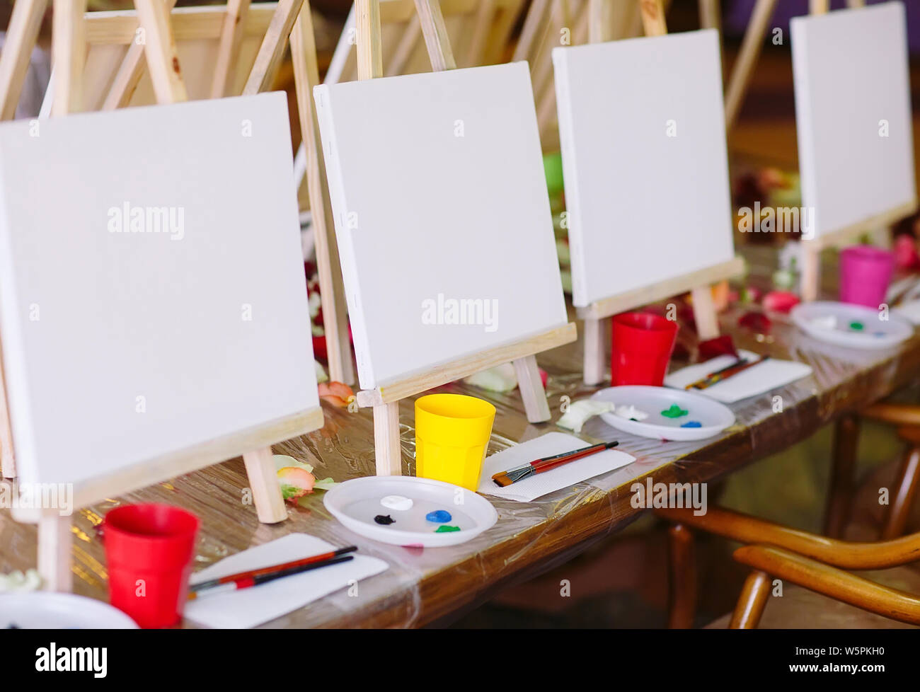 Painting at the art school. Painting Studio Stock Photo - Alamy