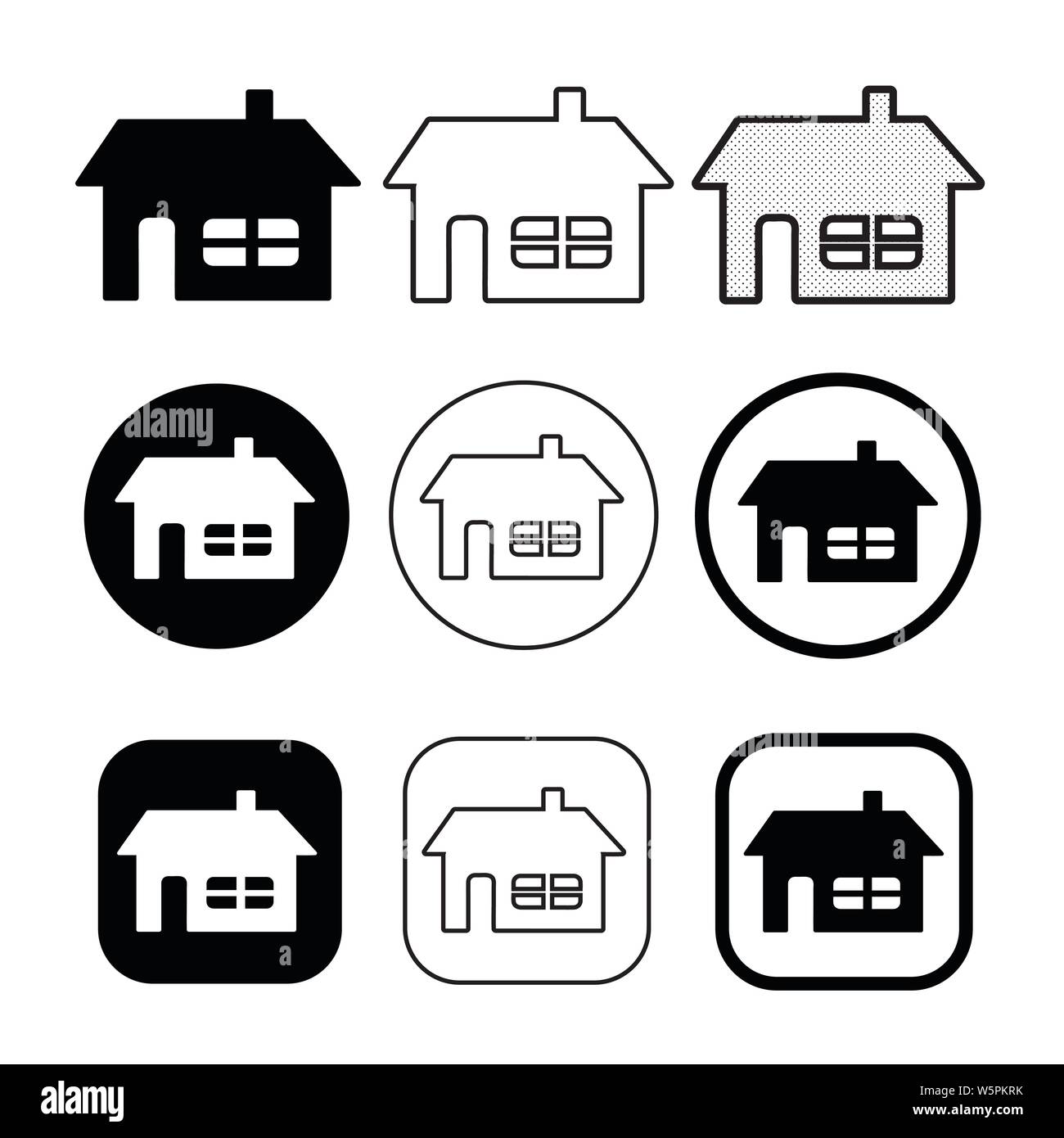simple house and home icon symbol sign Stock Vector Image & Art - Alamy