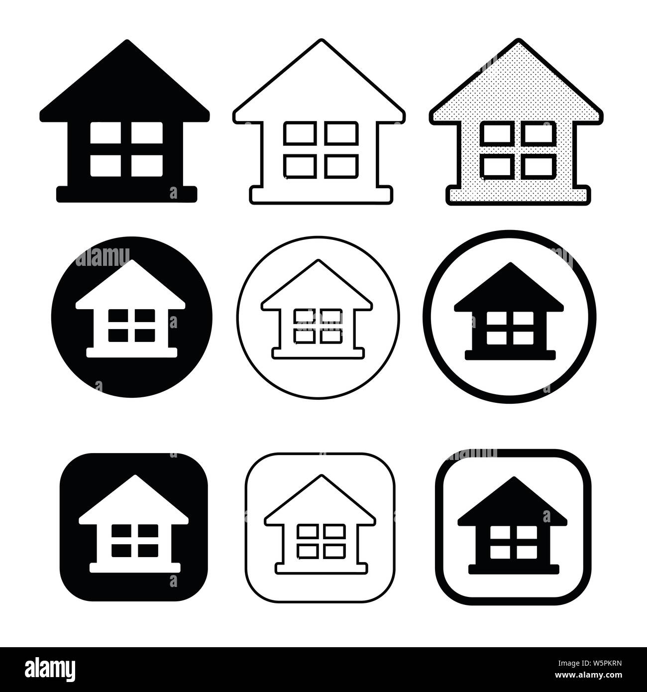 simple house and home icon symbol sign Stock Vector Image & Art - Alamy
