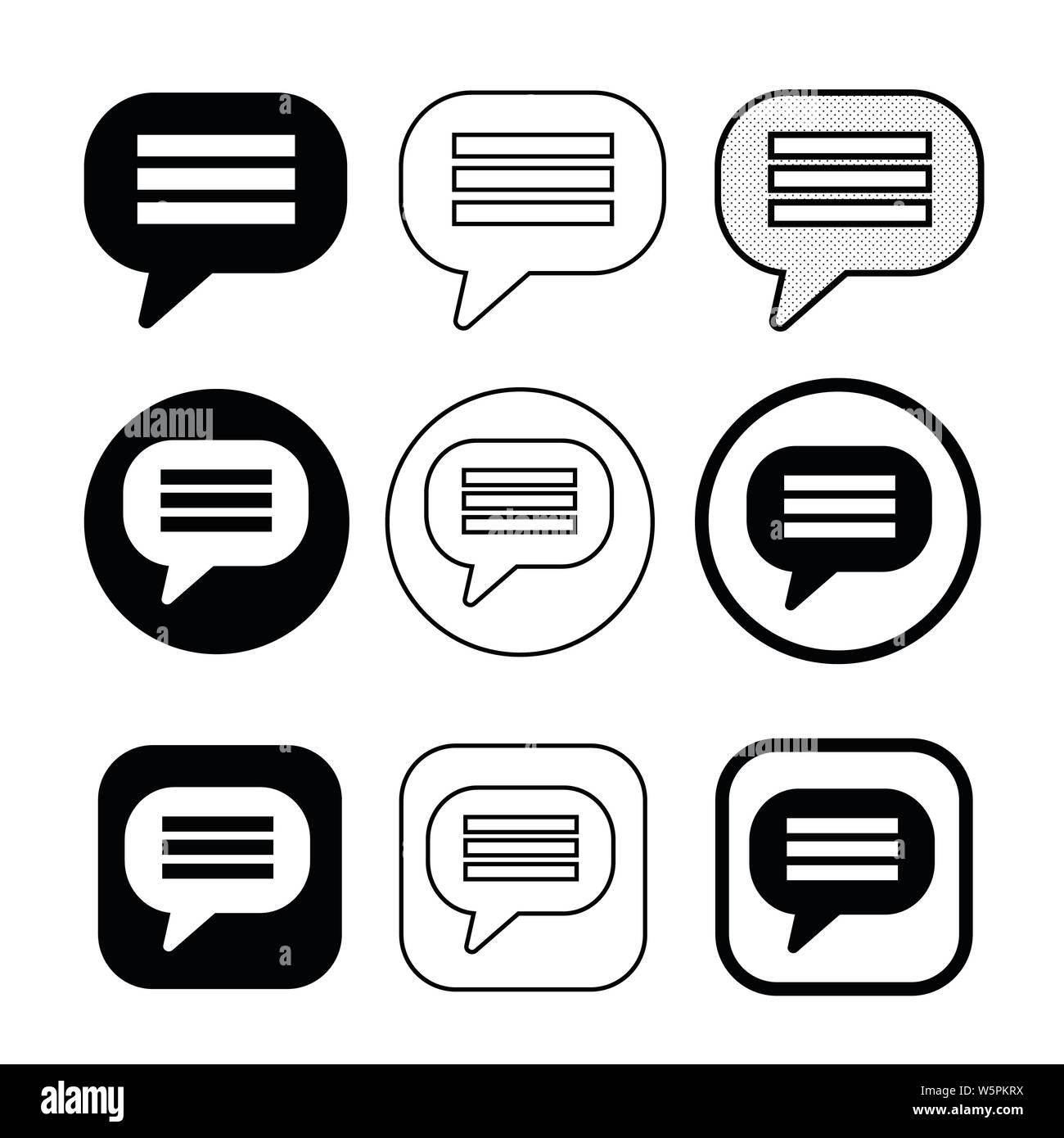 speech bubbles icon symbol sign Stock Vector Image & Art - Alamy