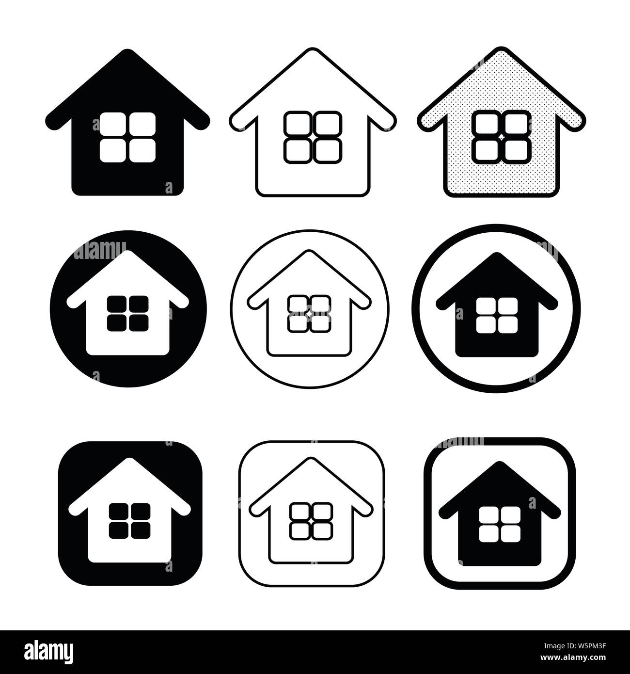 simple house and home icon symbol sign Stock Vector Image & Art - Alamy