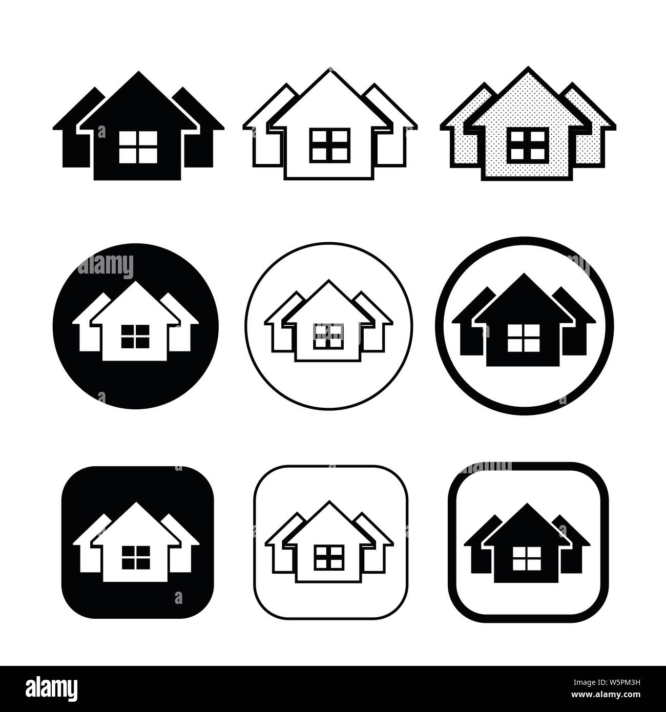 simple house symbol and home icon sign Stock Vector Image & Art - Alamy