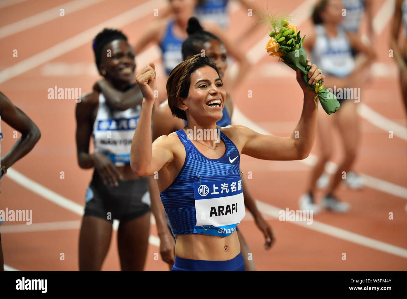 Moroccan middle-distance runner Rababe Arafi competes in the 1500m ...