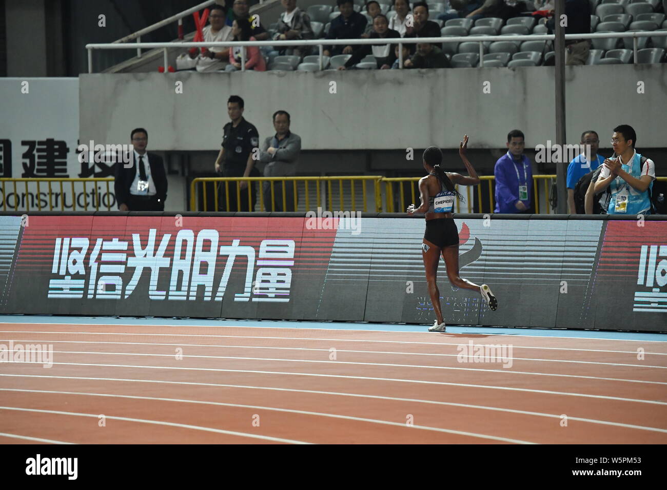 Kenyan distance runner Beatrice Chepkoech competes in the 3000m ...