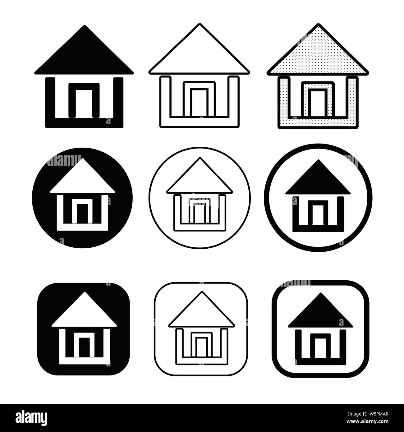 simple house symbol and home icon sign Stock Vector Image & Art - Alamy