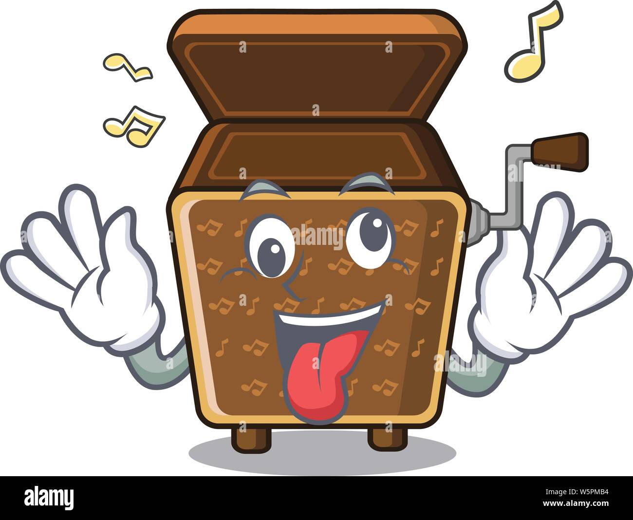 Crazy toy music box the mascot table vector illustration Stock Vector ...