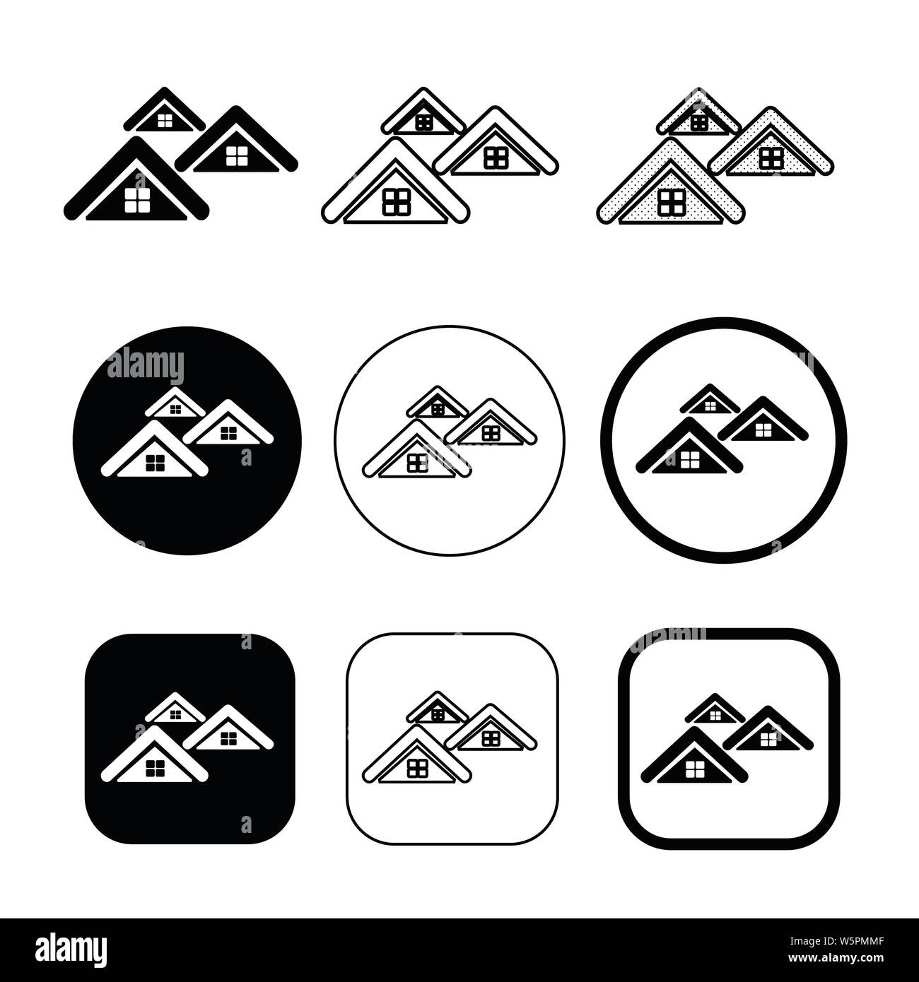 simple house symbol and home icon sign Stock Vector Image & Art - Alamy