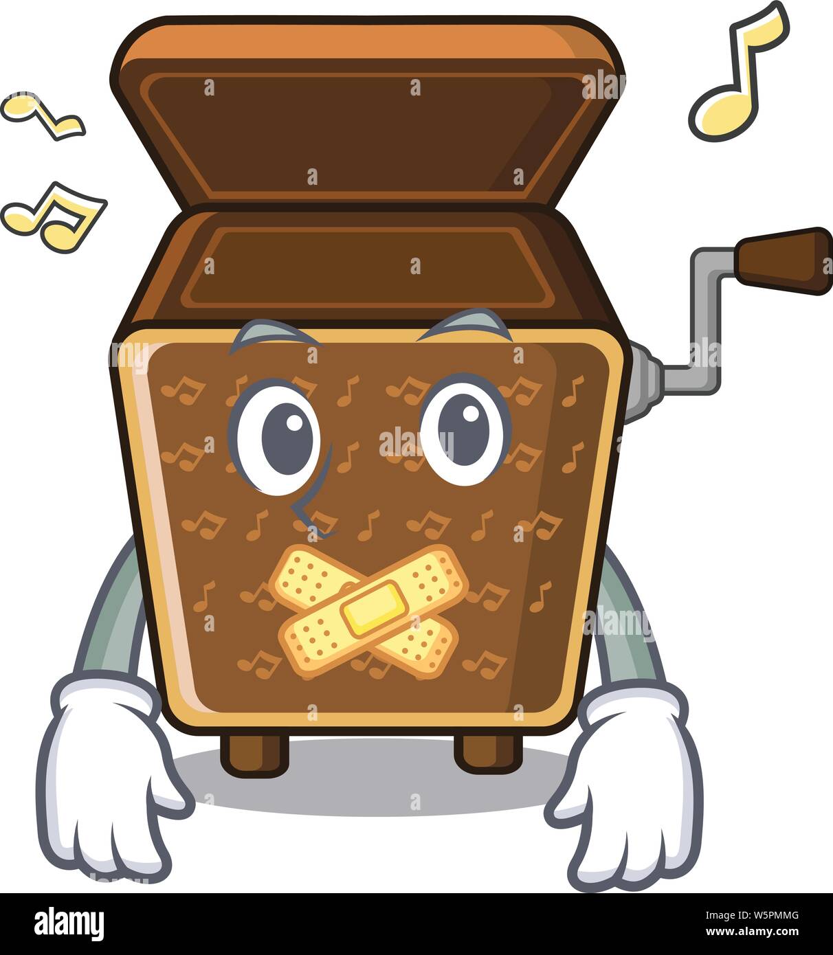Silent toy music box the mascot table vector illustration Stock Vector ...
