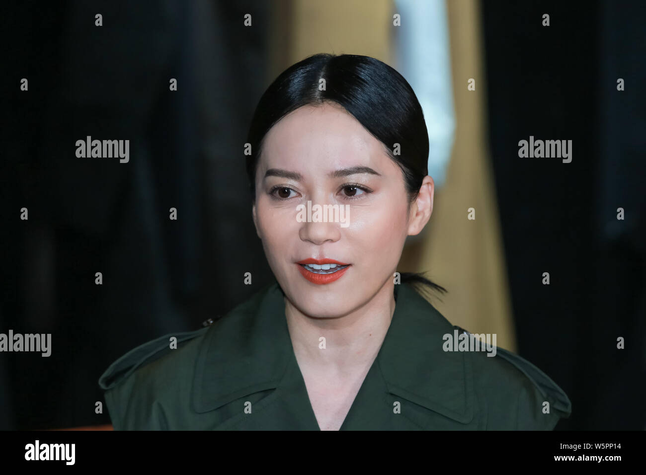 Chinese actress Faye Yu or Yu Feihong attends a promotional event for ...