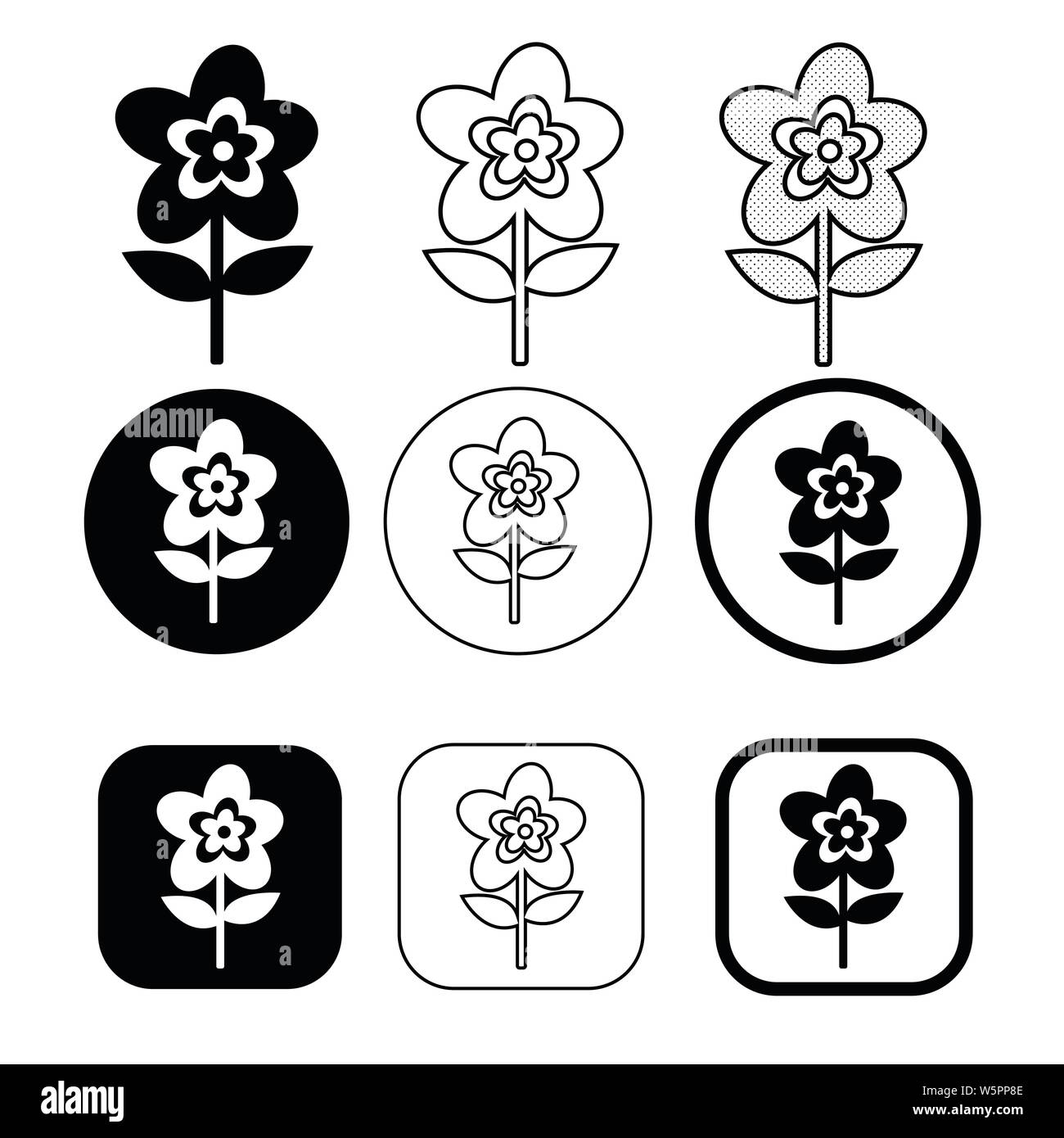 Flower icon flora sign symbol Stock Vector Image & Art - Alamy