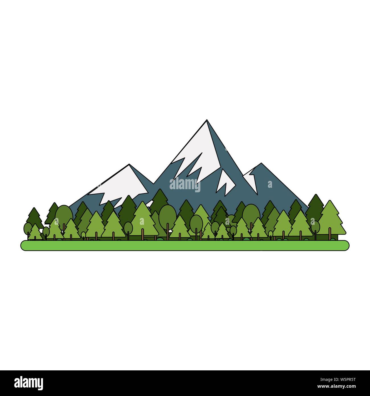 mountains nature oudoor scene cartoon Stock Vector Image & Art - Alamy