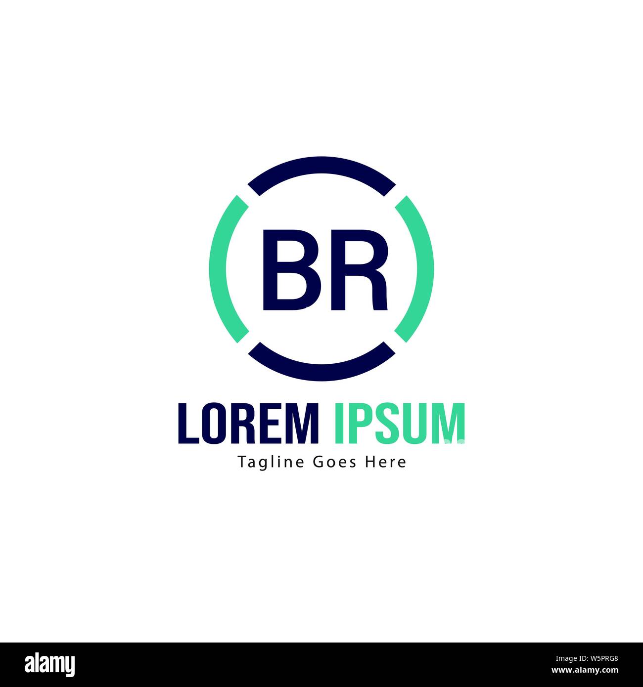 BR Letter Logo Design. Creative Modern BR Letters Icon Illustration ...