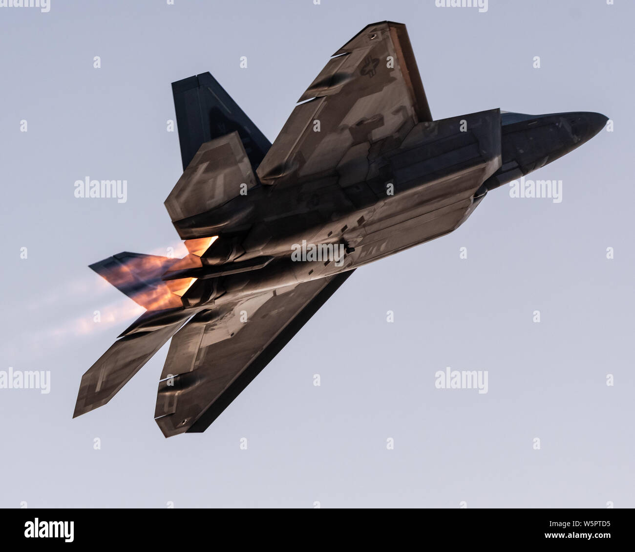 U.S. Air Force Maj. Paul Lopez, F-22 Demo Team commander, flies a ...