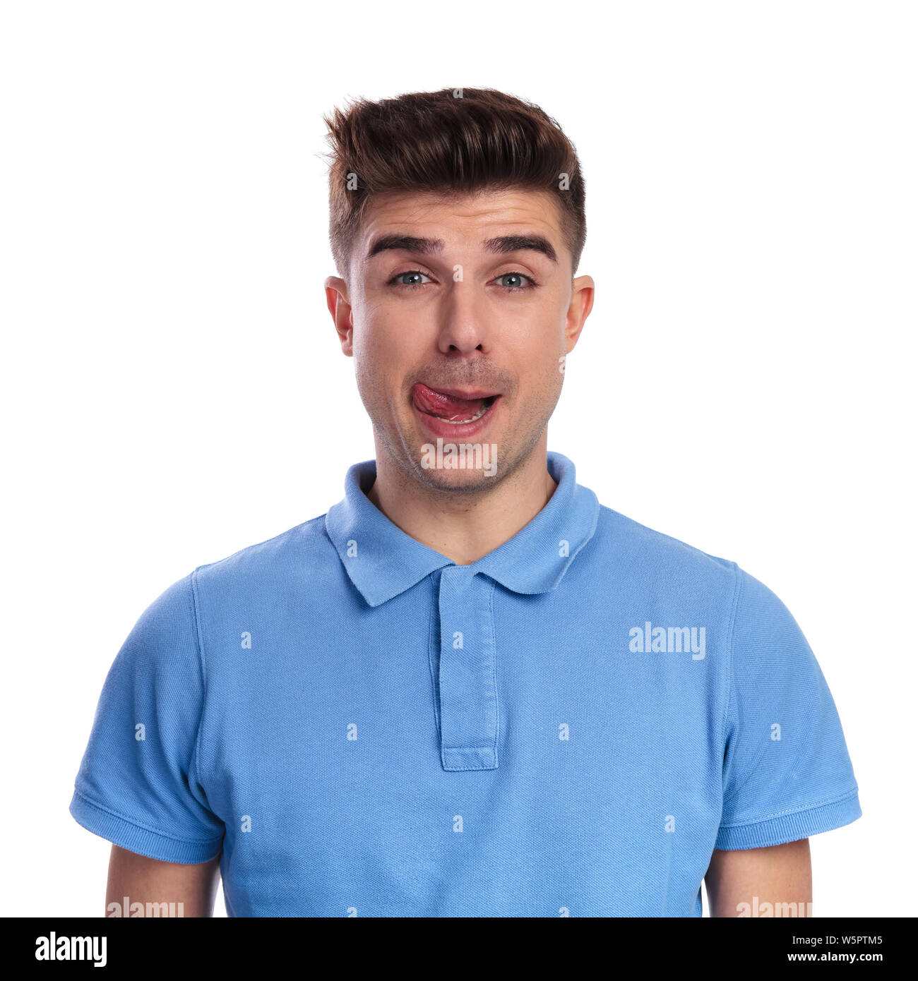 Man licks lips hi-res stock photography and images - Alamy